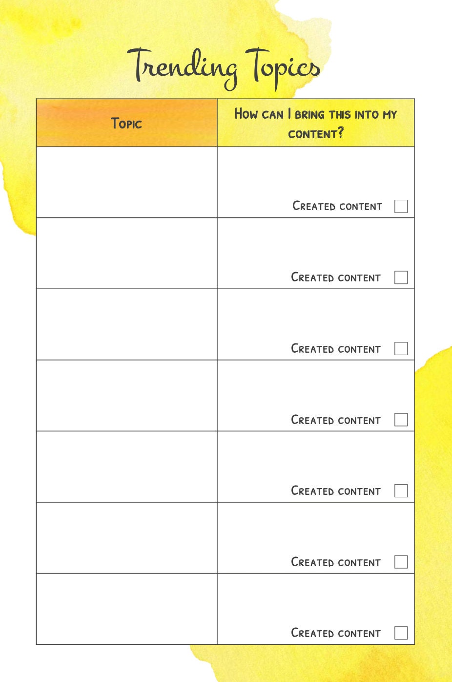 A4 PRINTABLE Content Creator Planner Template (28 Pages) - Etsy