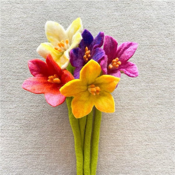 Wool Felt Flowers - Etsy