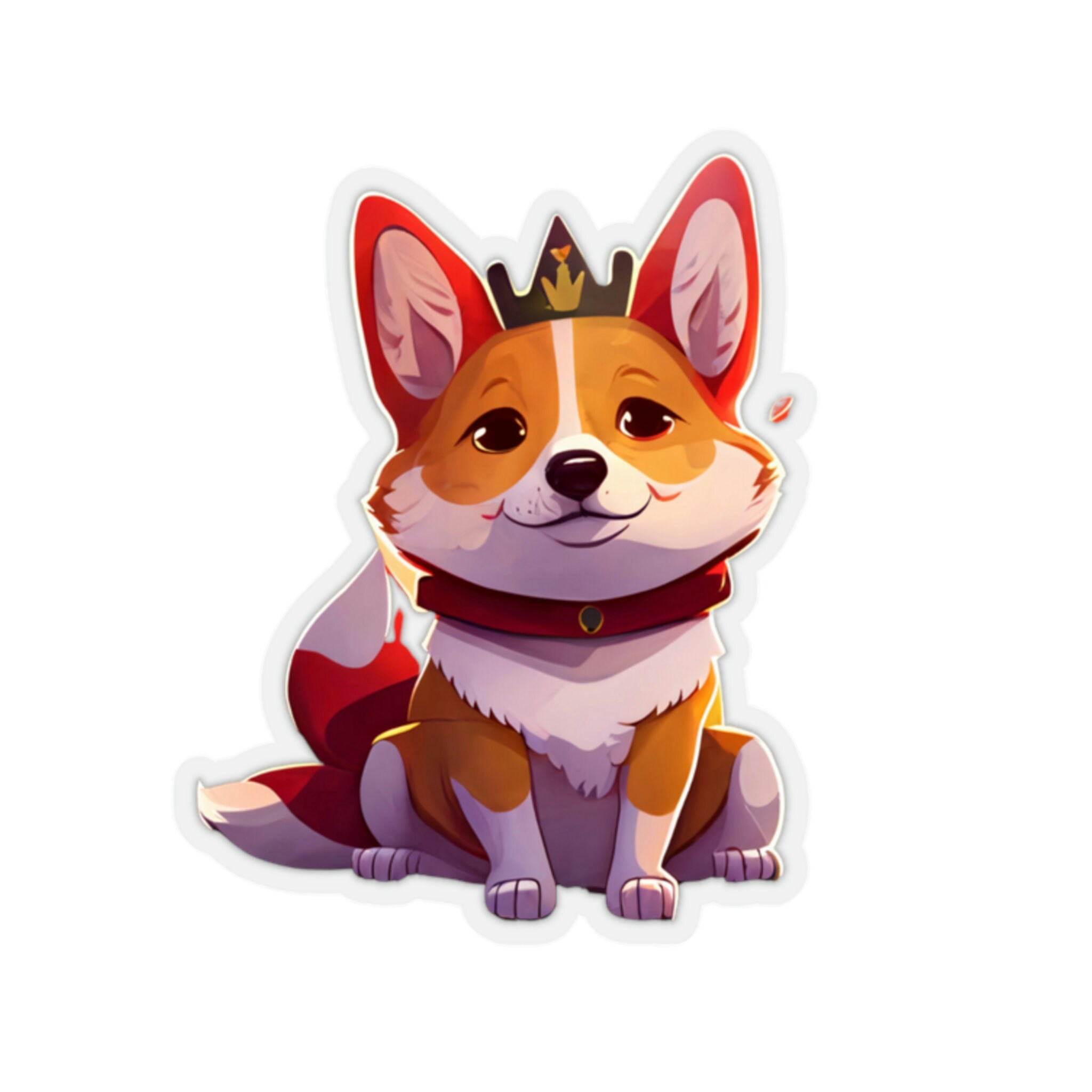 Corgi Mama Sticker Cute Corgi Kiss Cut Sticker Pc Case - Etsy