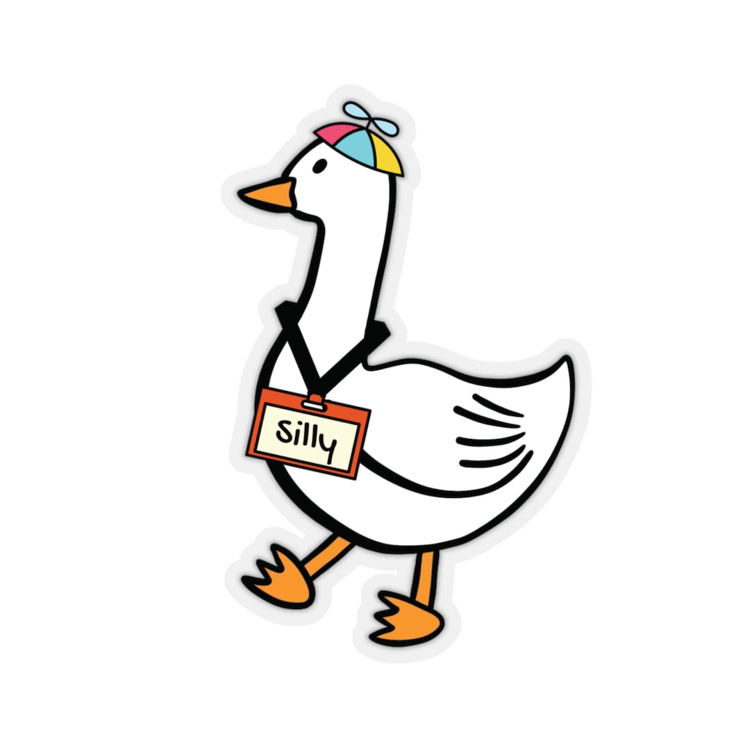 Silly Goose Sticker Weird Stickers Tiny Stickers Hardhat - Etsy