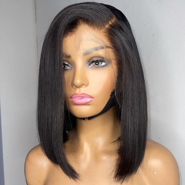 Asymmetrical Bob Wig - Etsy