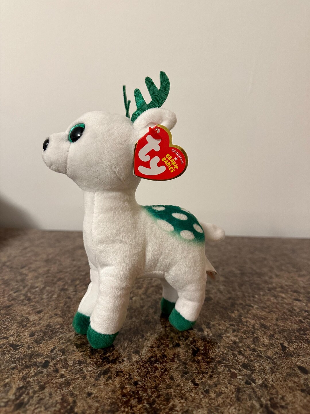 Ty Beanie Babies Peppermint the Reindeer Plush Stuffed Animal Toy 6 ...