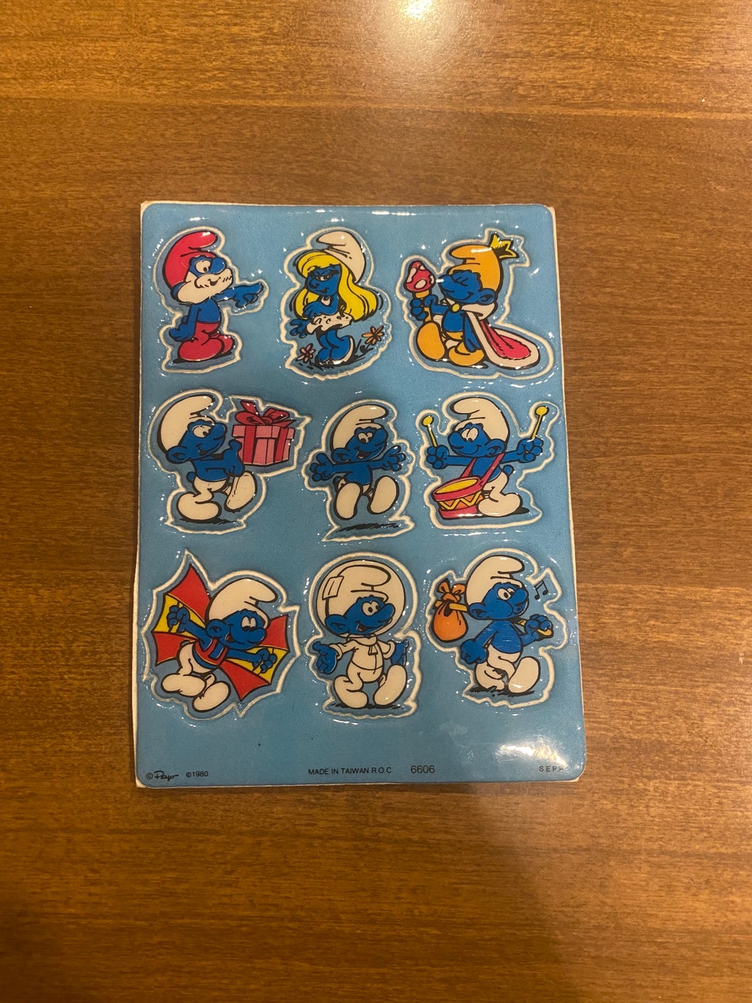 Vintage Smurfs Puffy Stickers 1980 - Etsy