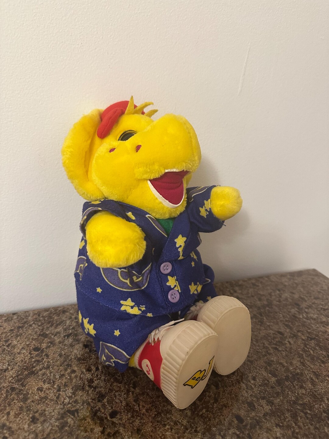 Barney and Friends BJ Dinosaur 1994 Bedtime 13 Inch Plush Stuffed ...
