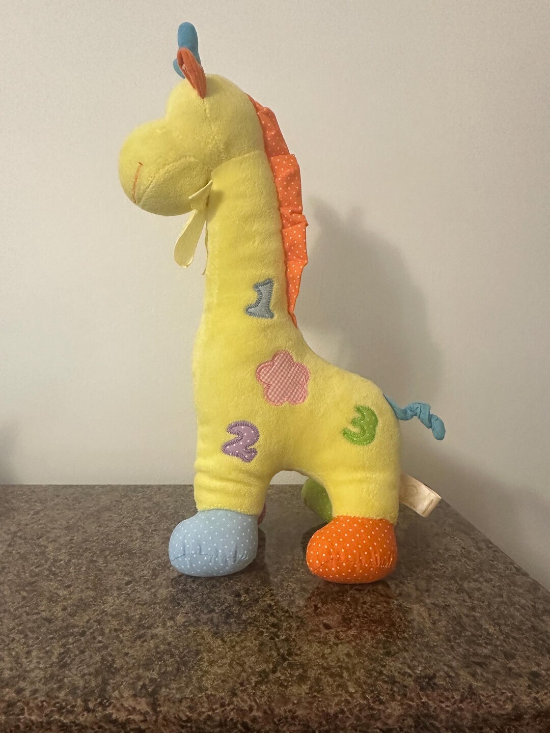 Gabi Toy Giraffe 18 Inch Plush Rattle Stuffed Animal Toy Yellow - Etsy