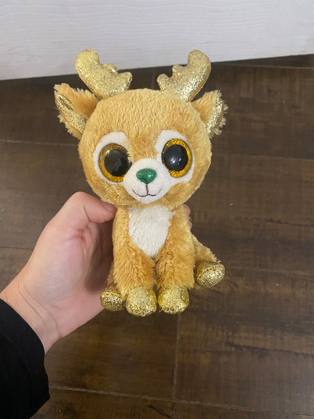 Ty Beanie Boos Glitzy the Reindeer Plush 7 Inch - Etsy
