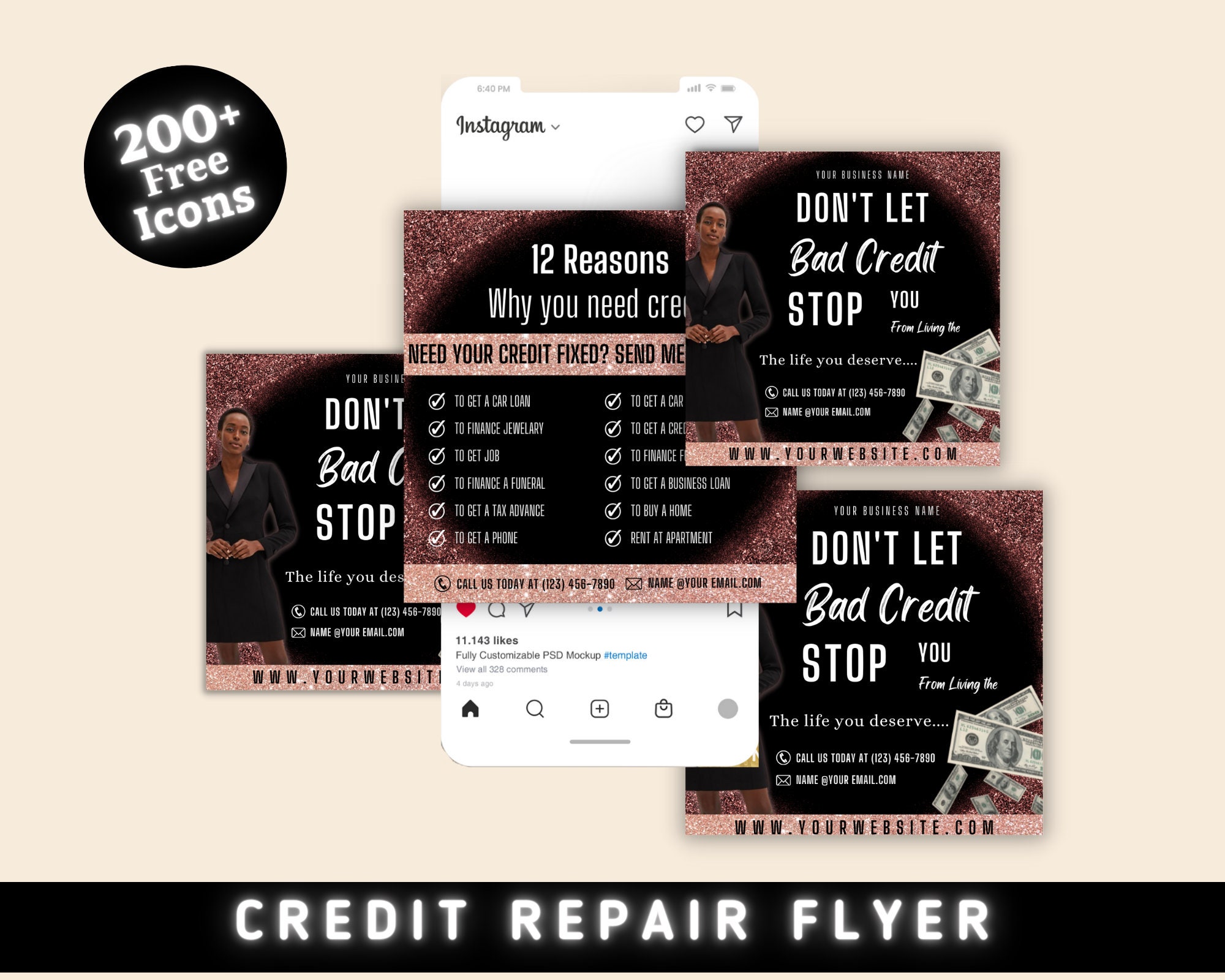 Credit Repair Flyers Template, Credit Repair Service, Tax Flyer, Tax ...