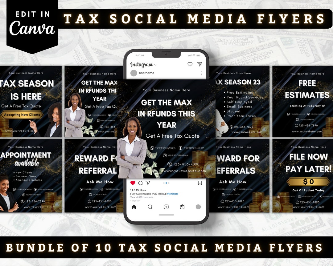 Diy Tax Social Media Flyers, Social Media Posts, Tax Prep Flyers Bundle ... Diy Tax Social Media Flyers, Social Media Posts, Tax Prep Flyers Bundle ...