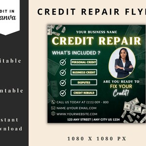 Credit Repair Service Flyers, Credit Repair Marketing,credit Template ...