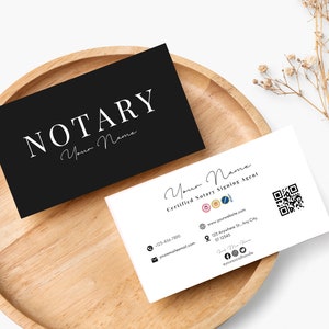 Notary Public Business Card,notary Marketing,notary Business Card ...