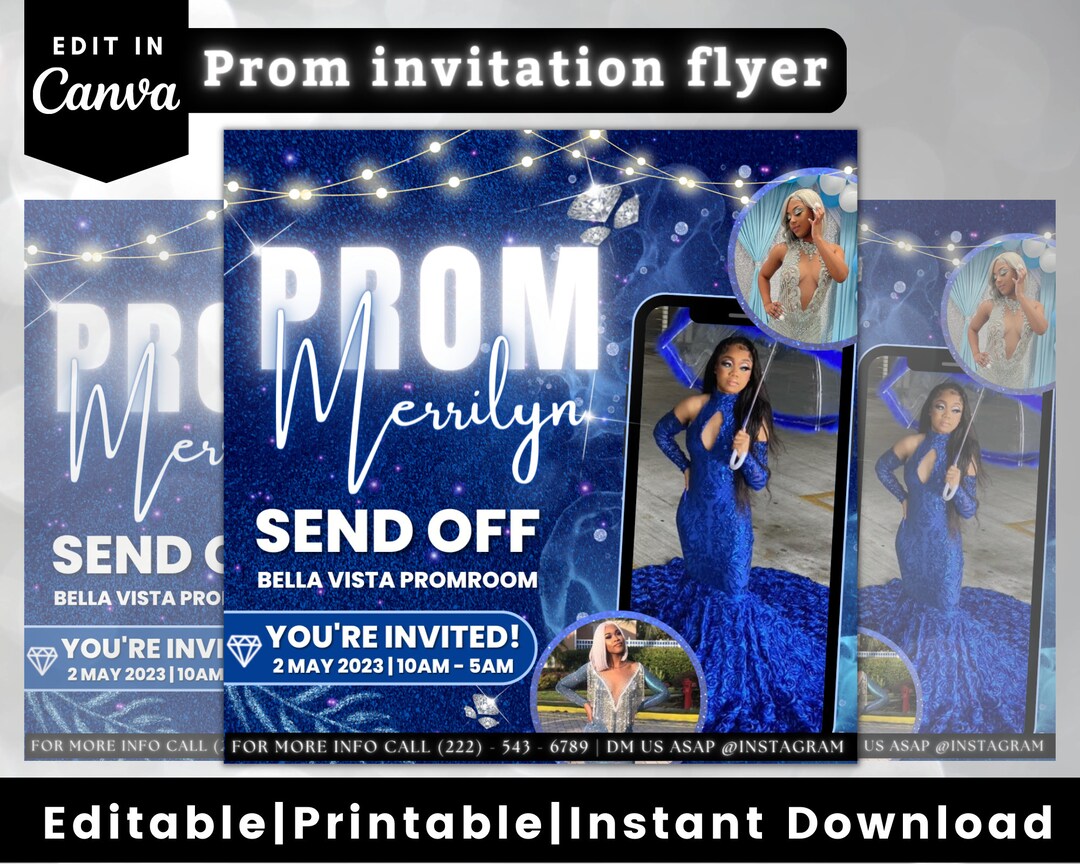 Prom Invitation Flyer, Prom Event Flyer, Prom Invitation, Prom Event ...