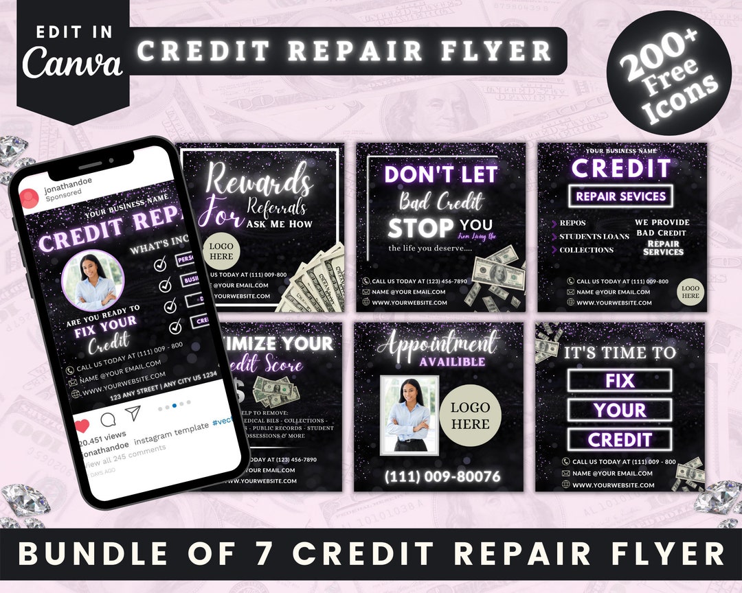 Credit Repair Marketing,credit Repair Service Flyers,credit Template ...