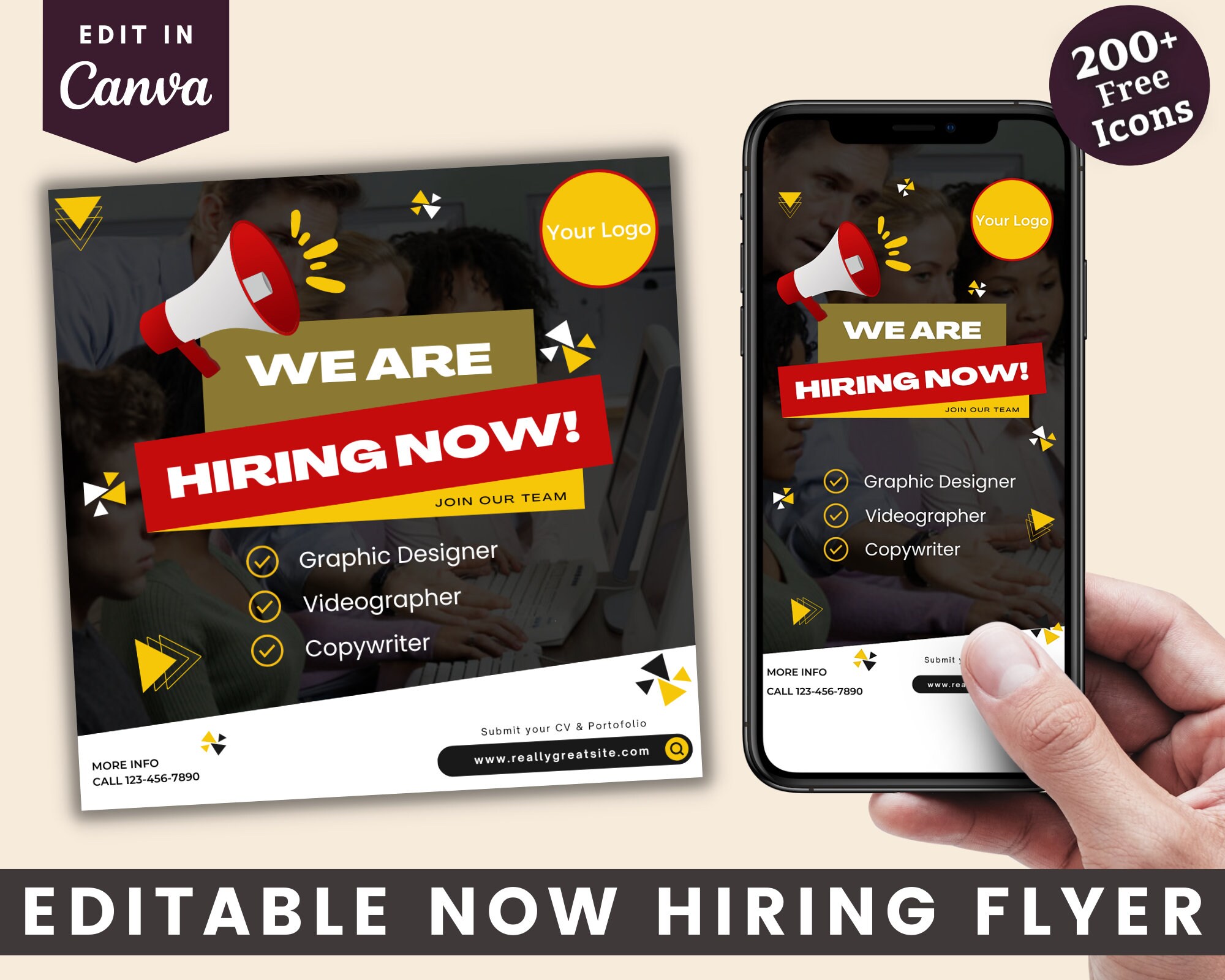 Now Hiring Flyer, We Are Hiring, Job Opportunity, Social Media Poster ...