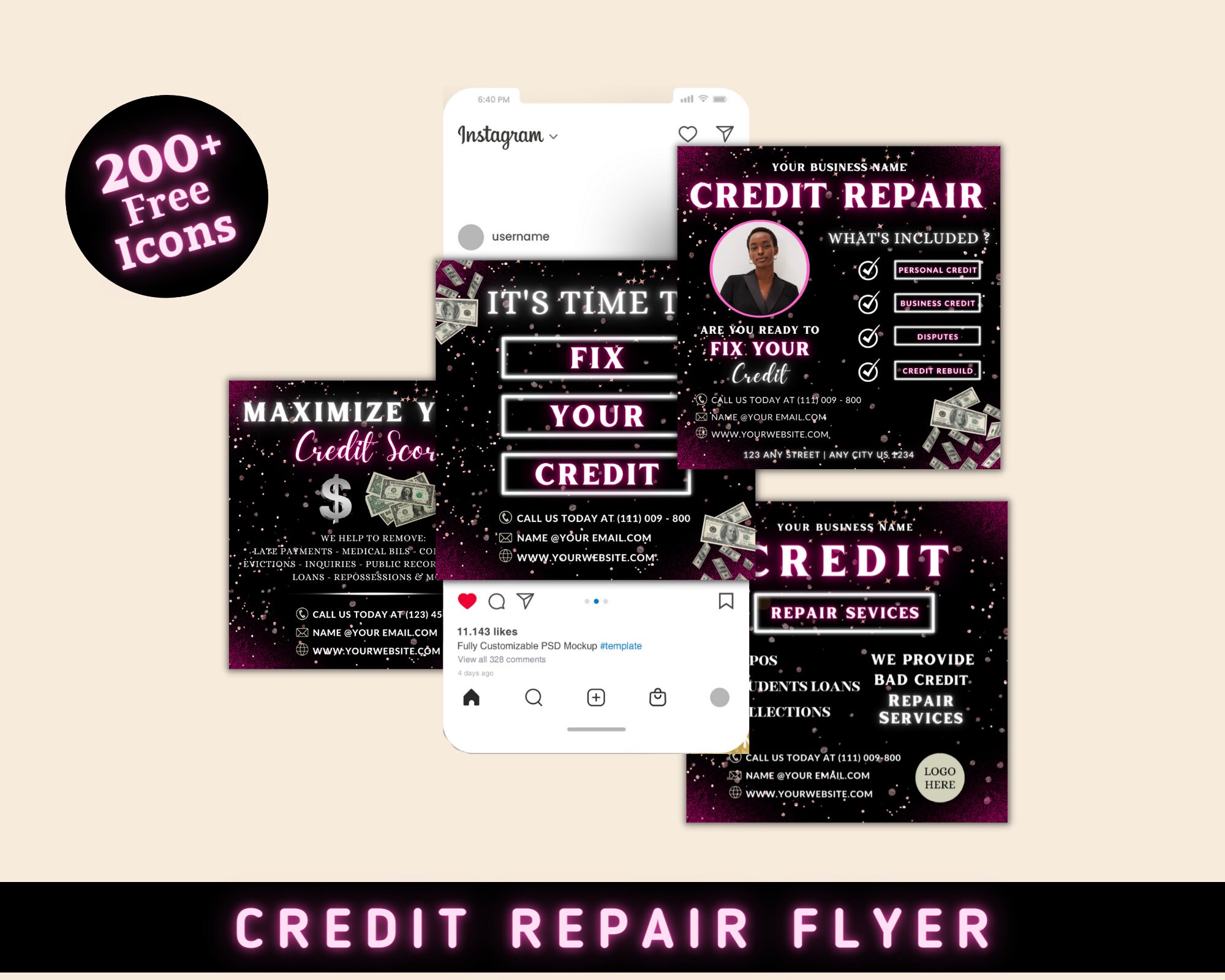 Credit Repair Marketing,credit Repair Service Flyers,credit Template ...