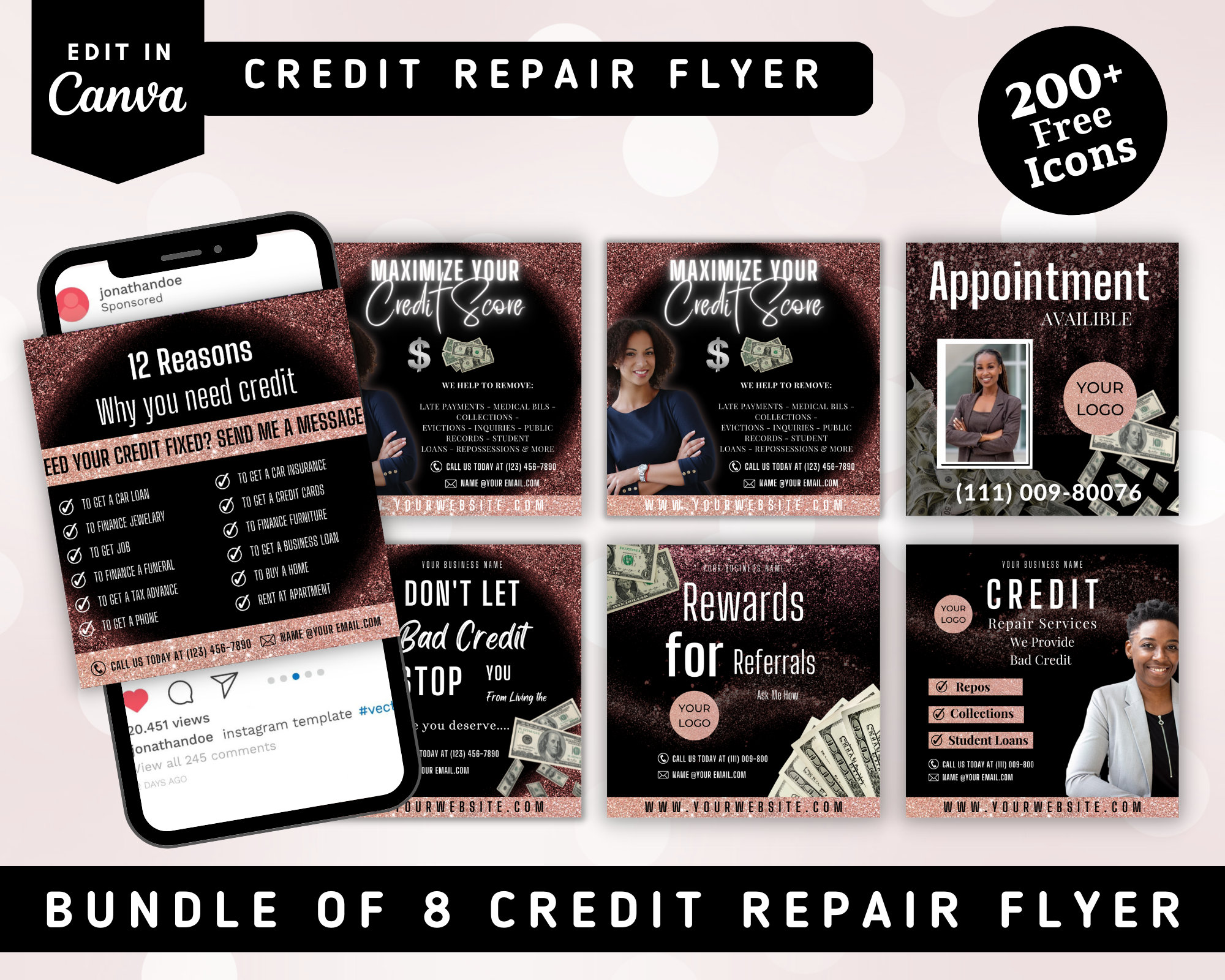 Credit Repair Flyers Template, Credit Repair Service, Tax Flyer, Tax ...