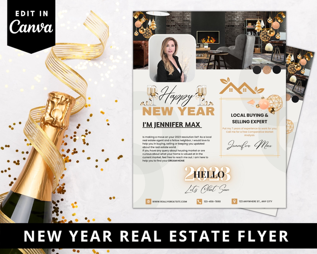 New Year Real Estate Flyer, Real Estate Introduction Flyer, Real Estate ...