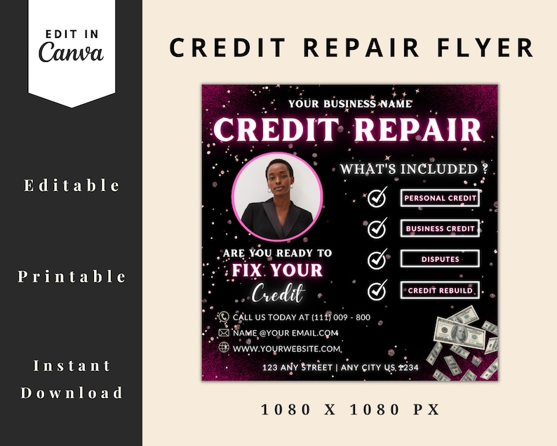 Credit Repair Marketing,credit Repair Service Flyers,credit Template ...