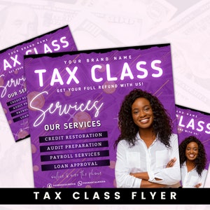 Tax Class Flyer,tax Season Flyer,tax Advertising Post,tax Professional ...