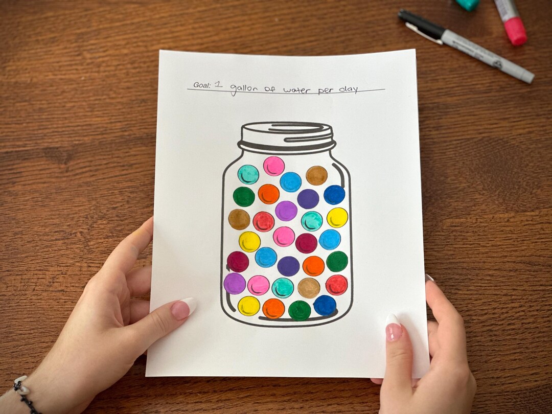 Printable Goal Tracker: Colorful Progress Chart (digital Download) - Etsy