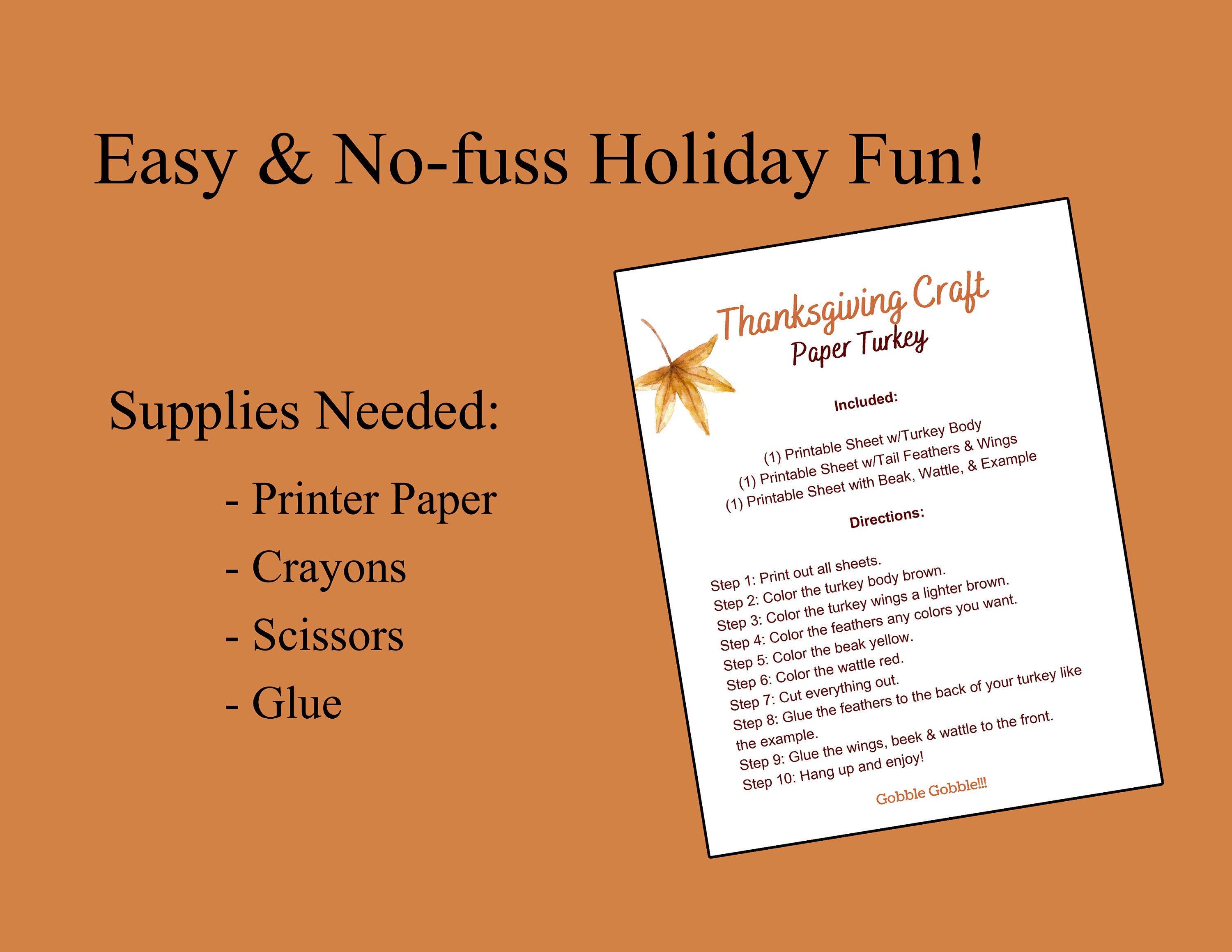 Easy, Last-minute DIY Thanksgiving Turkey Craft - Decorate a Turkey ...