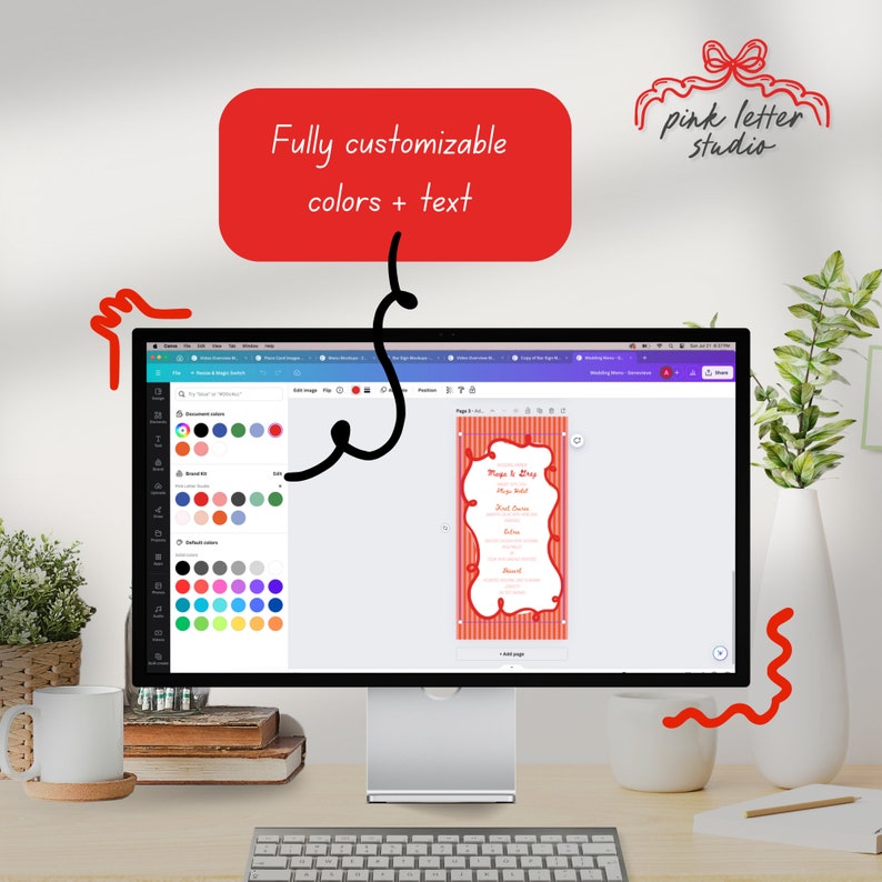 Cocktail Bar Sign - Addison | Minimalist Illustrative Wedding Style ...