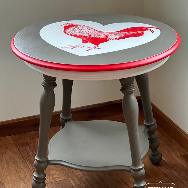 Painted Round Table - Etsy