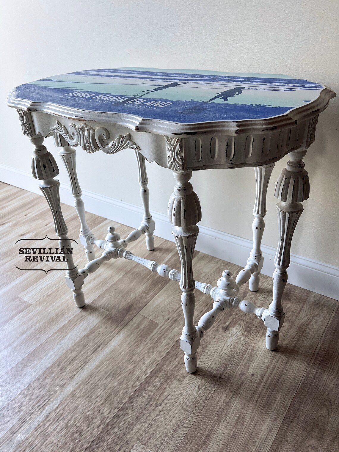 Coastal Furniture / Antique Entryway Table / Parlor Table / - Etsy