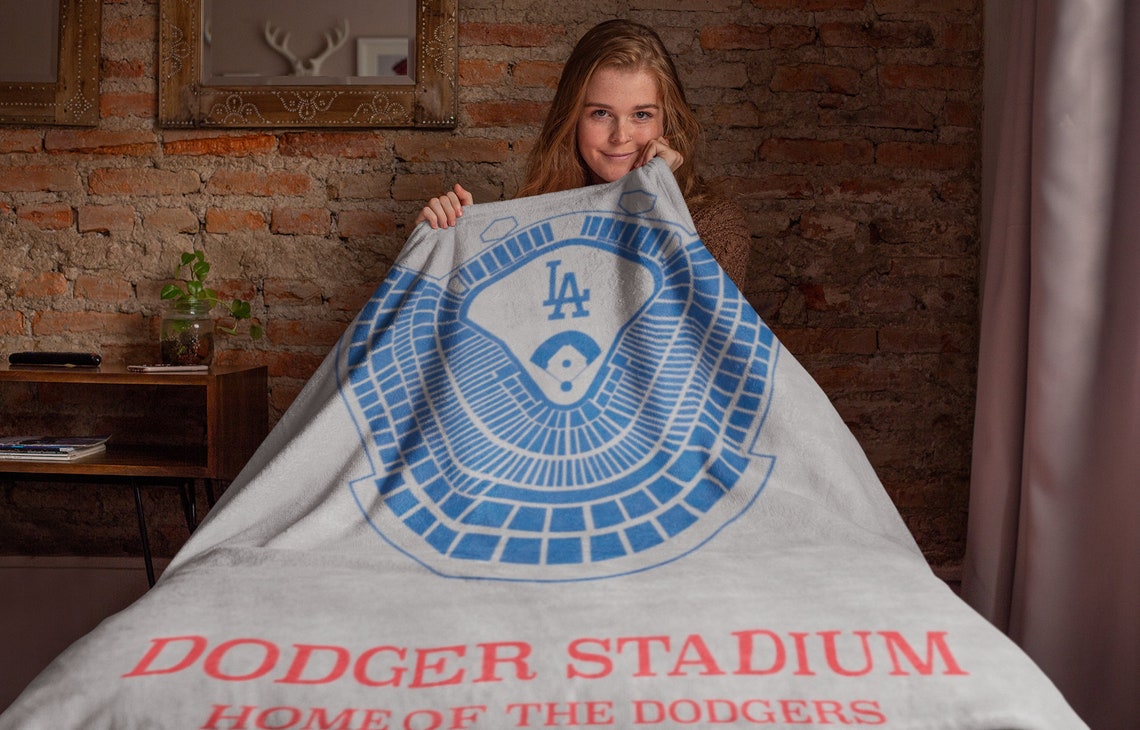 Los Angeles Dodgers Dodger Stadium Blanket Grey - Etsy