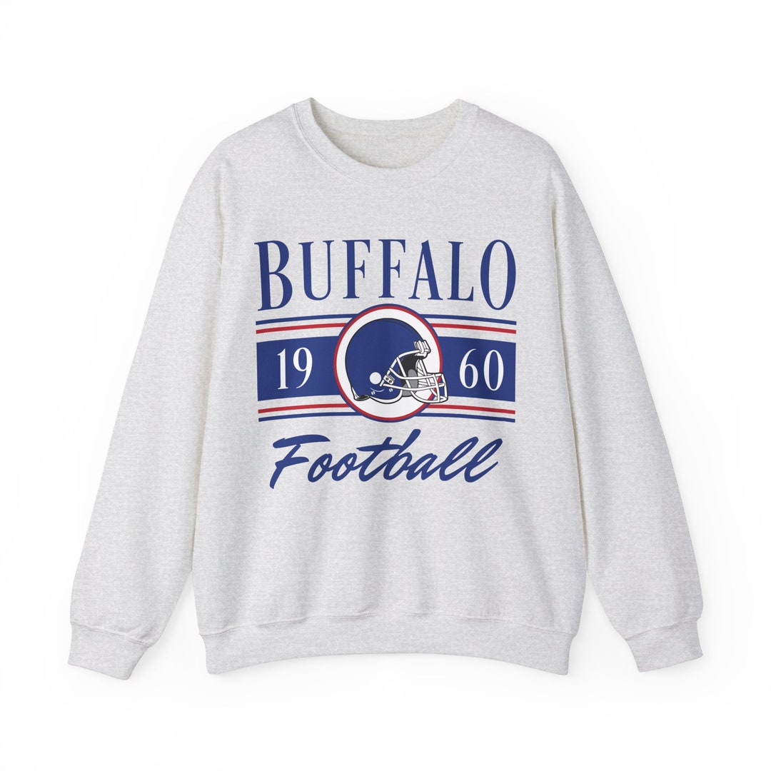 Vintage Style Buffalo Football Sweatshirt, Buffalo Bills Crewneck ...