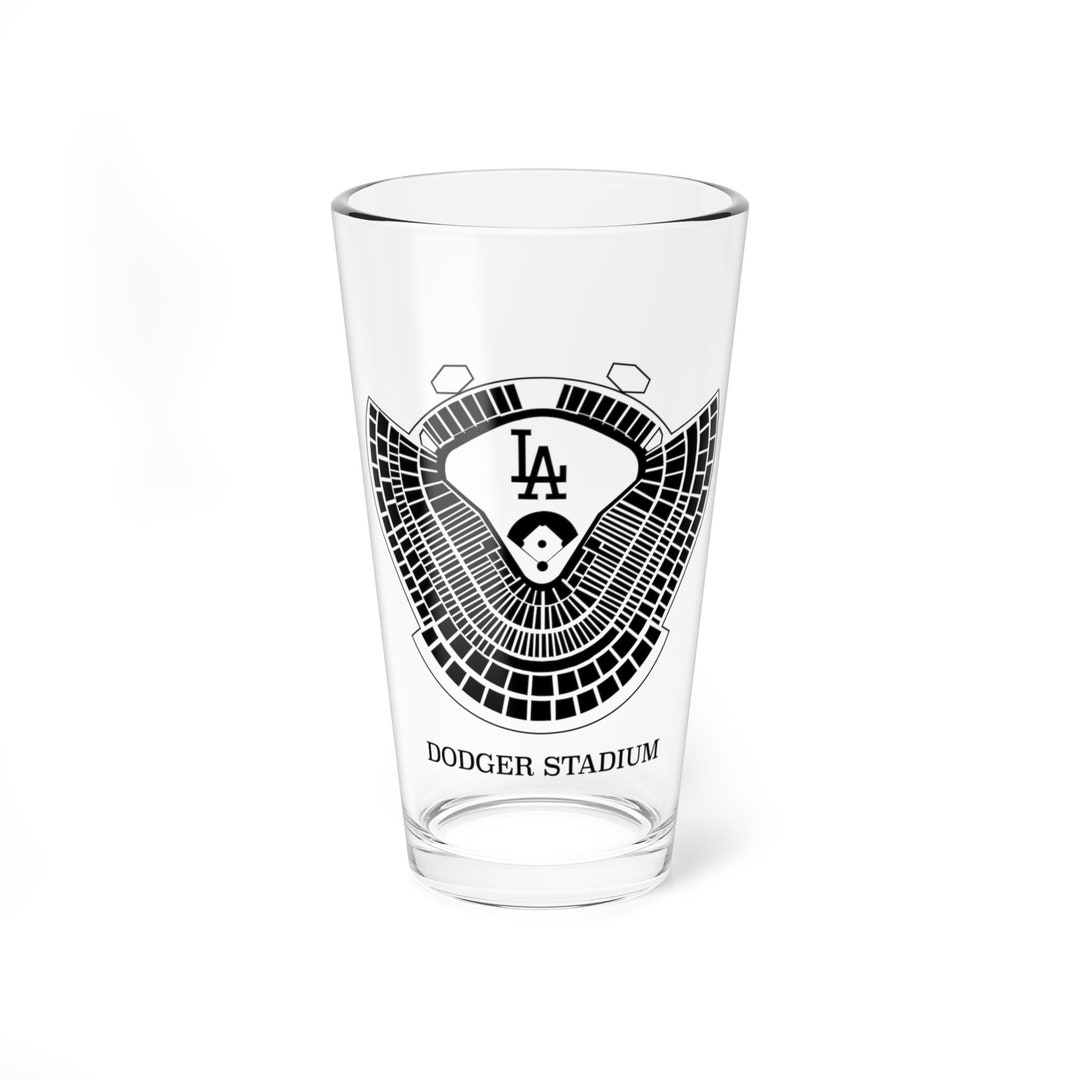 Dodger Stadium 16 Oz Pint Glass, Los Angeles Dodgers, Baseball Pint ...