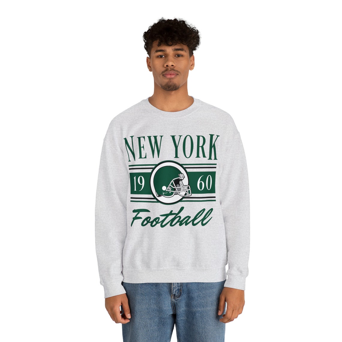 Vintage Style New York Football Sweatshirt New York Jets - Etsy