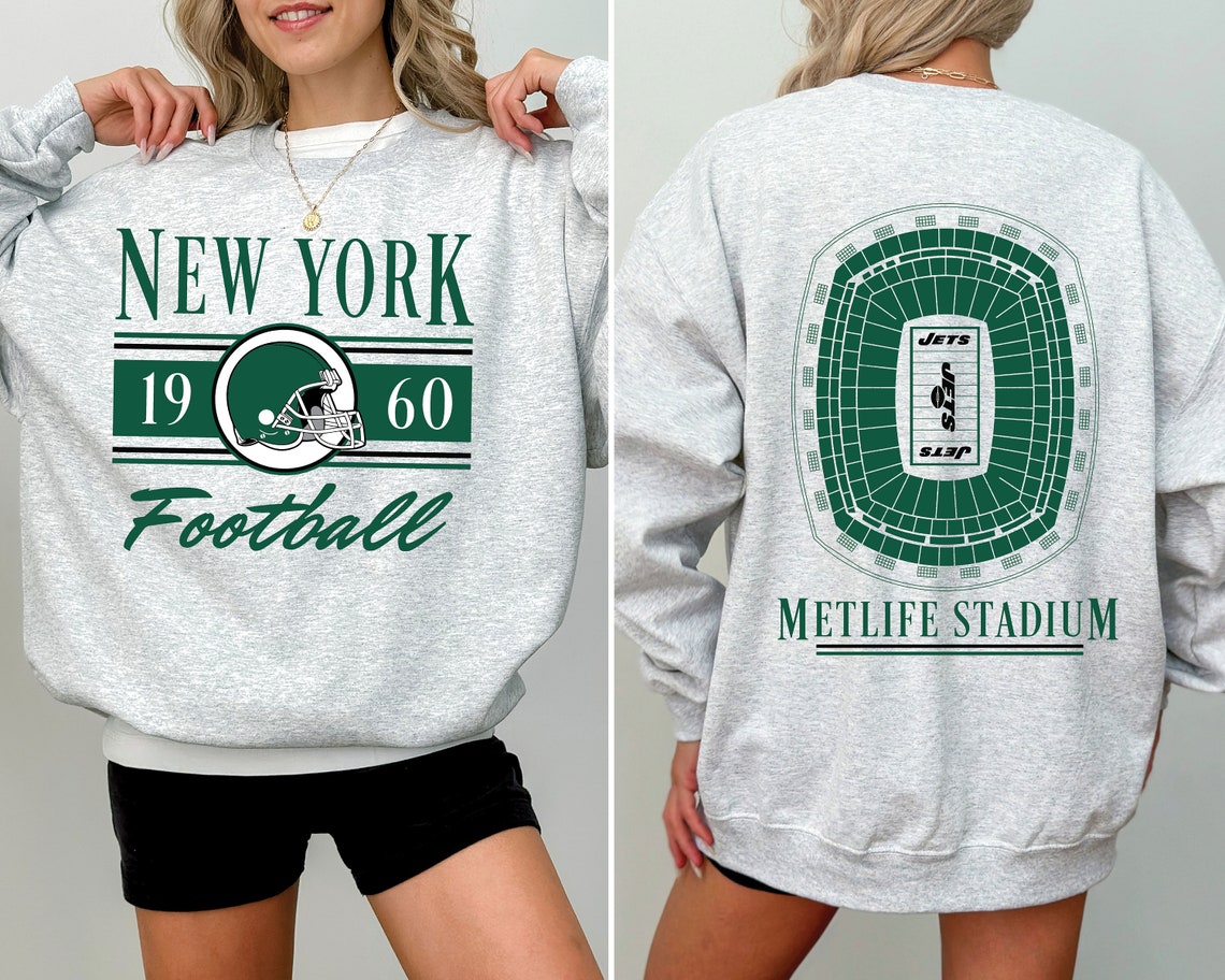 Vintage Style New York Football Sweatshirt New York Jets - Etsy