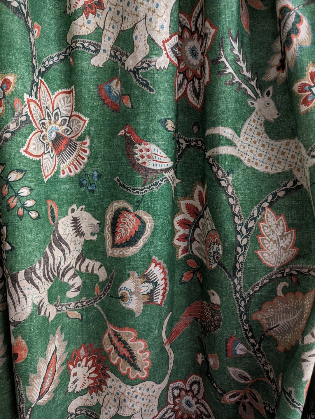 Mitchell Fabric/jungle Love in leaf Curtain Panels - Etsy