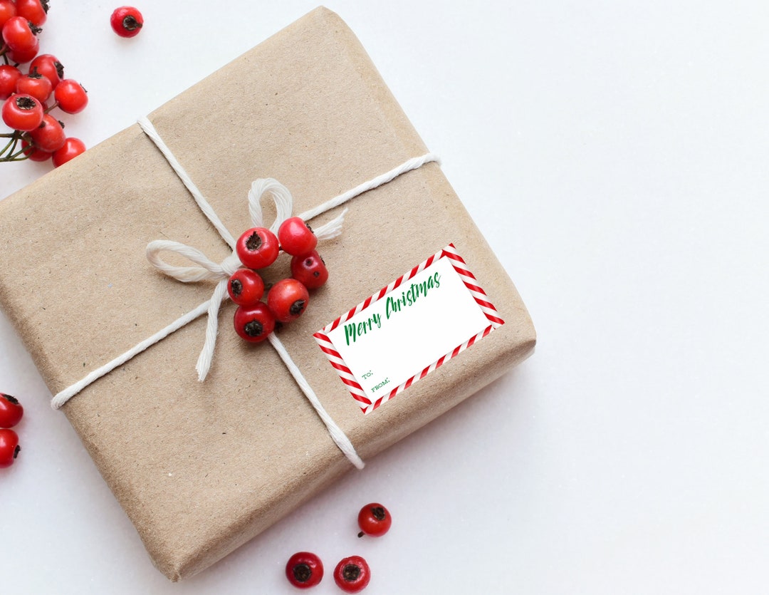 Candy Cane Christmas Gift Tag, Candy Cane, Gift Wrapping - Etsy