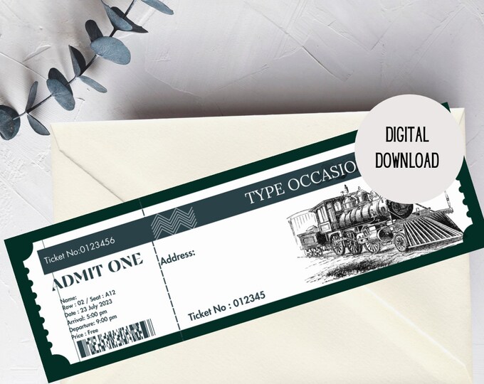 Vintage Train Tickets, Printable Train Tickets, Wedding Train Tickets ...
