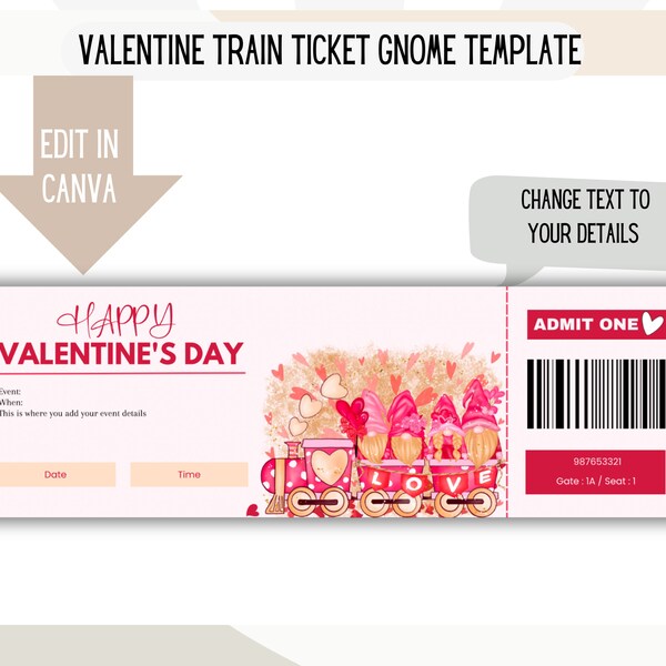 Fake Train Ticket - Etsy
