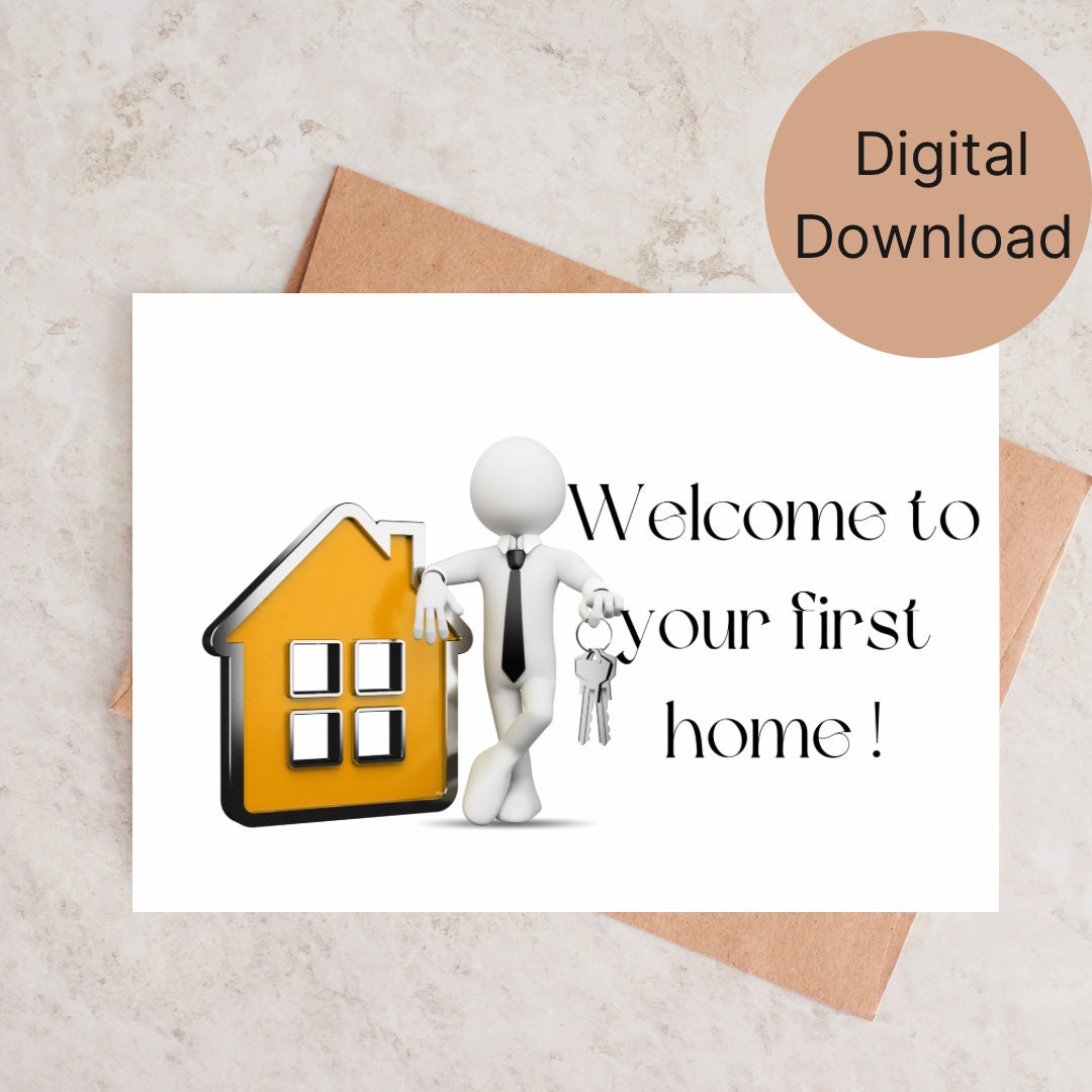 Real Estate Greeting Card, New Home Greeting Card,unique Welcome Home ...