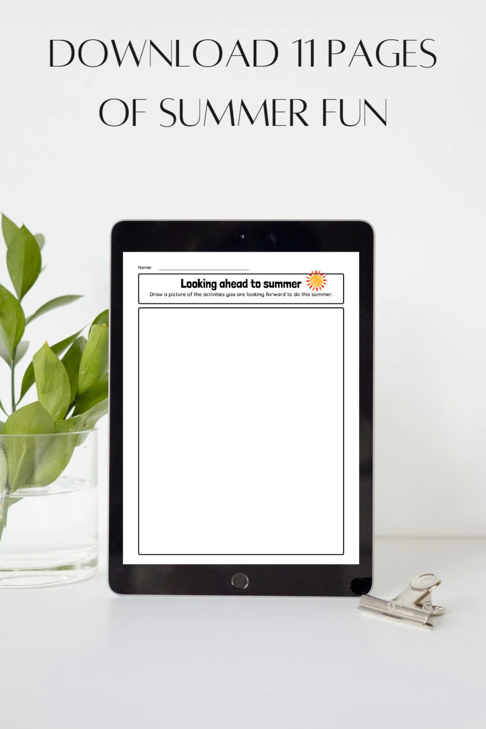 Summer Bucket List Activity Pages for Kids, Kids Activity Pages, Sunmer ...