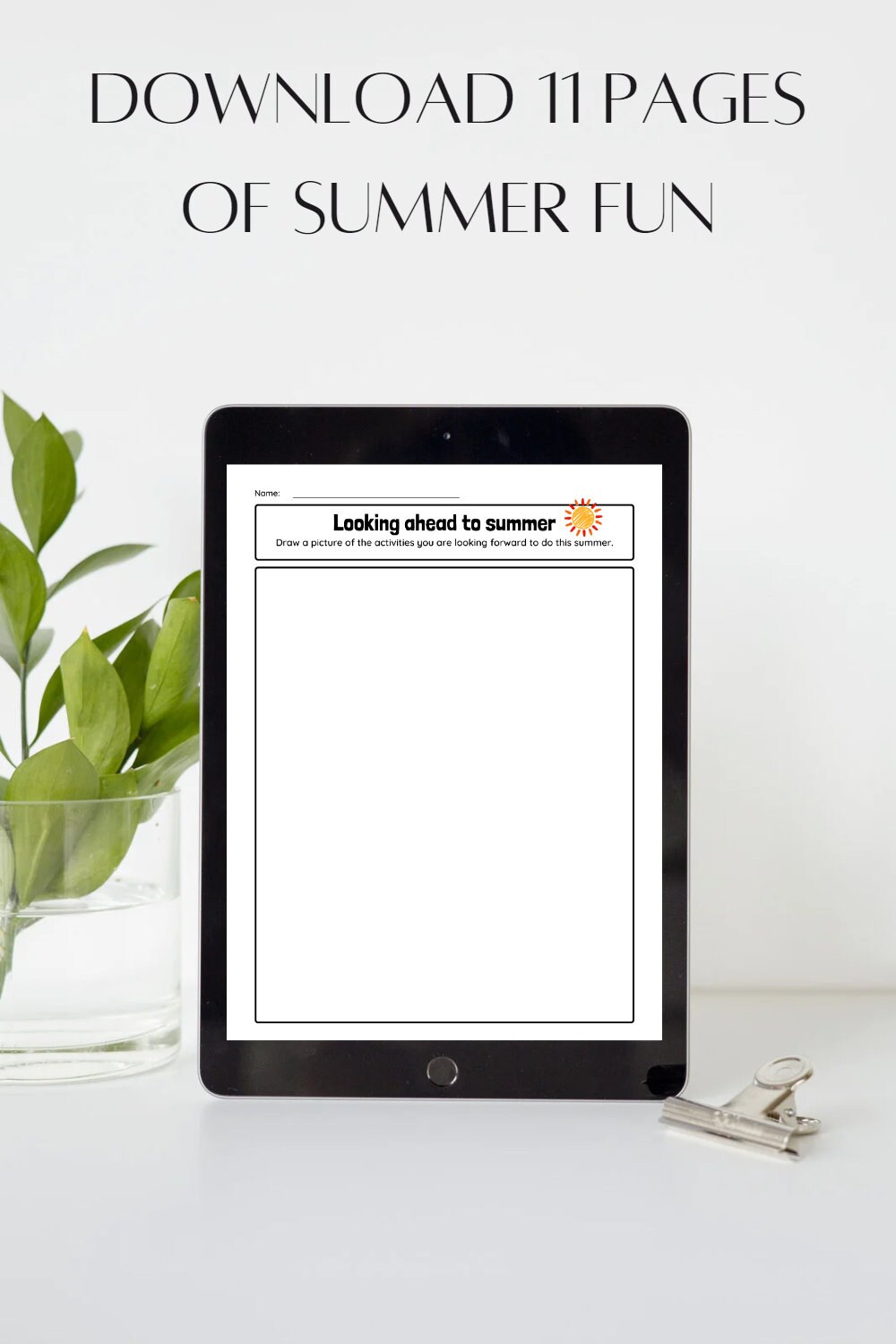 Summer Bucket List Activity Pages for Kids, Kids Activity Pages, Sunmer ...