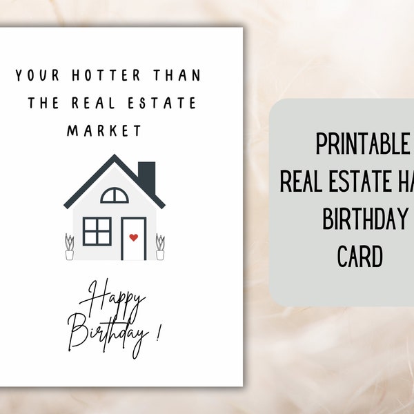 Realtor Birthday Card Design Template - Etsy