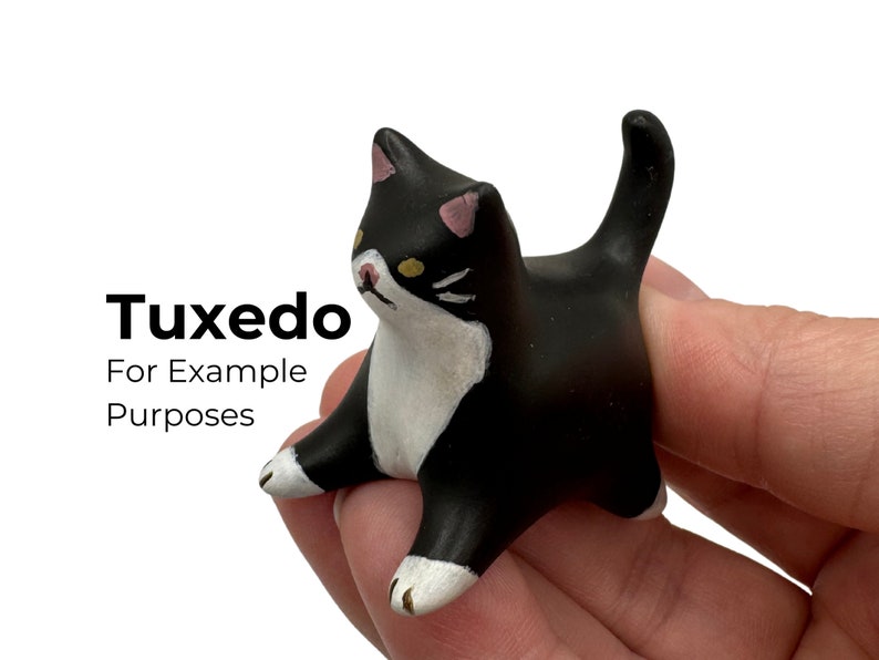 Custom Clay Cat Figurines Tiny Hand-painted Clay Cats Tiny - Etsy UK