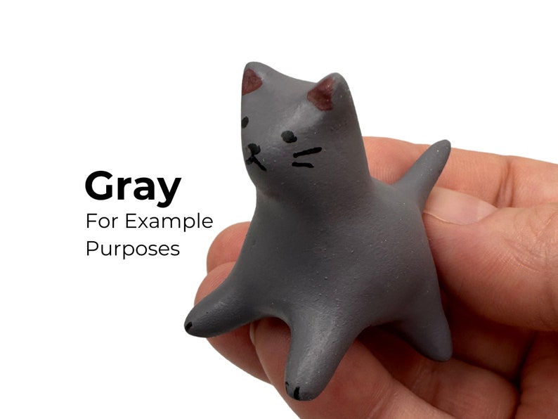 Custom Clay Cat Figurines Tiny Hand-painted Clay Cats Tiny - Etsy UK