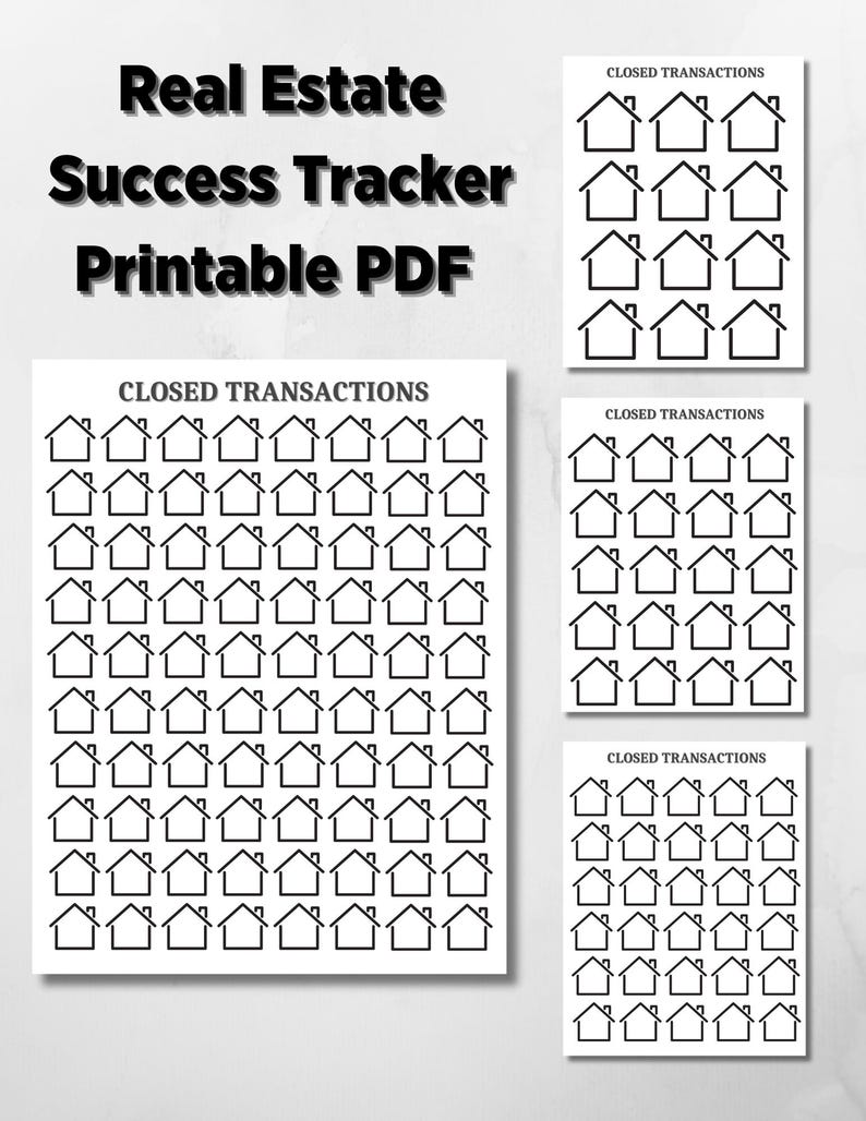 Printable Real Estate Success Tracker - Etsy