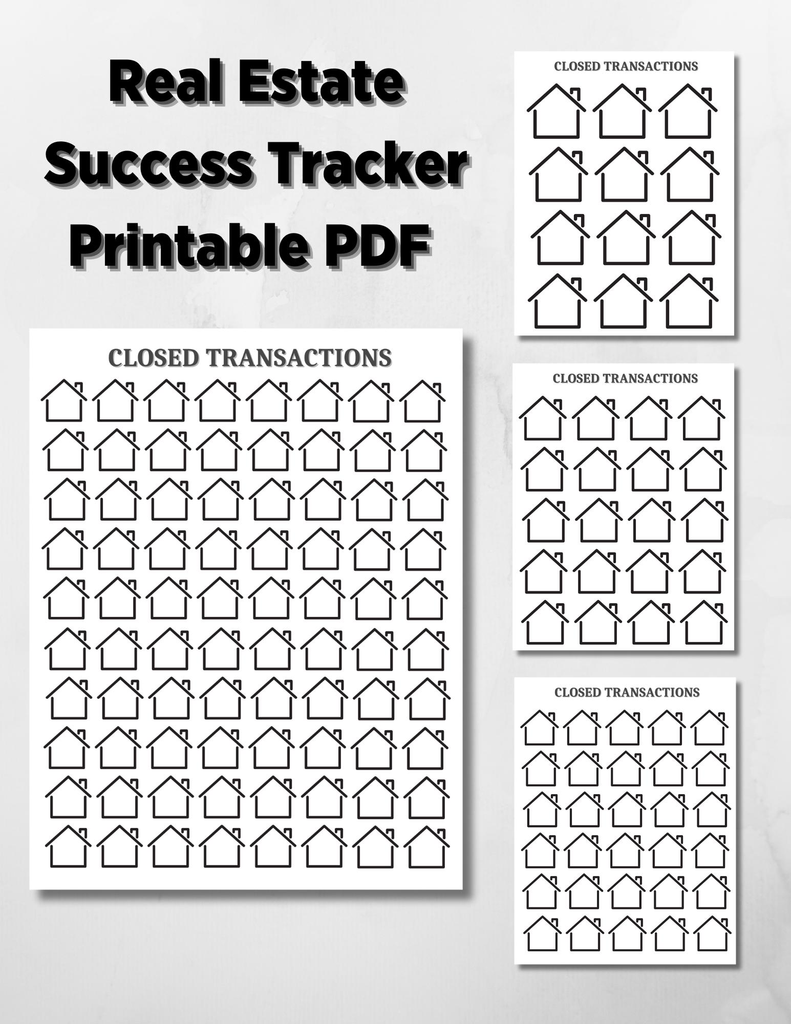 Printable Real Estate Success Tracker - Etsy