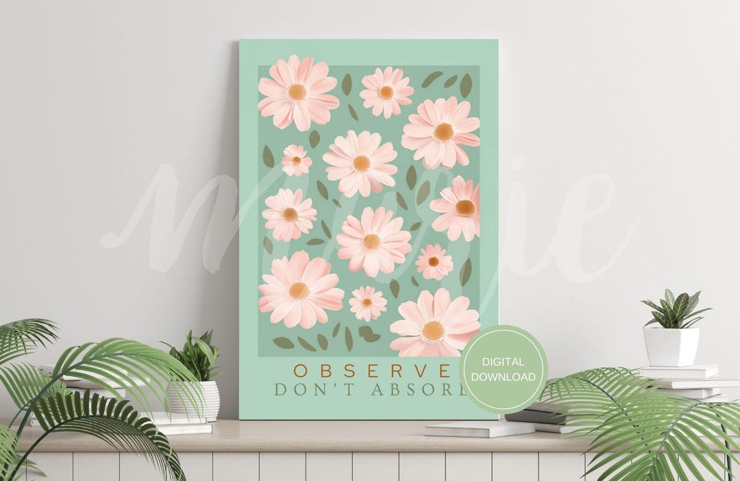 Emotional Support Flower Wall Art, Botanical Prints, Flower Prints ...