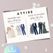 Wedding Attire Card for Wedding Style Inspiration for Wedding Outfit ...