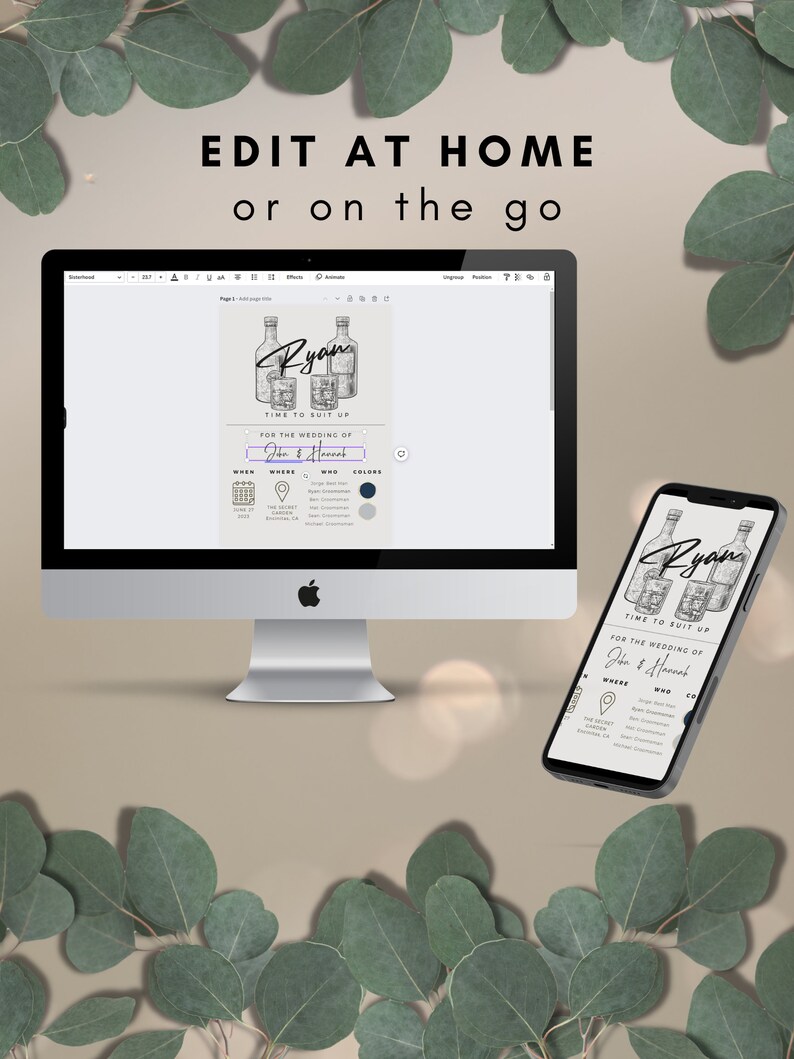 Groomsman Info Card, Printable Groomsmen Information Card, Groomsman ...