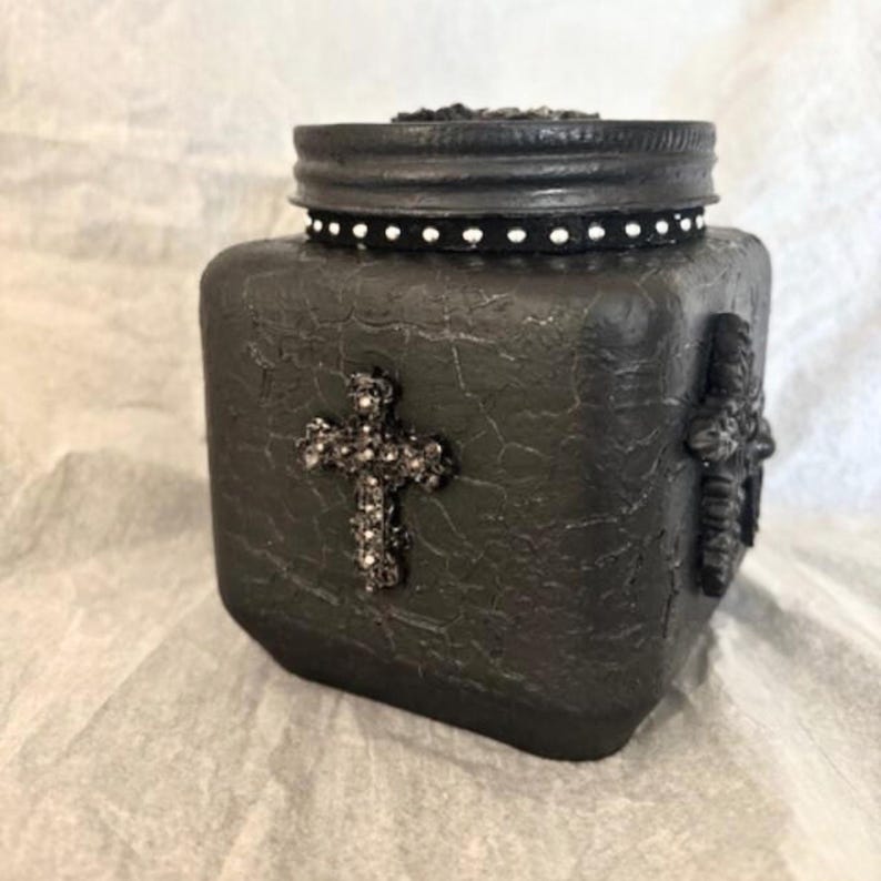 Gothic Cross Crypt Jar, Castle Grave Apothecary Jar - Etsy