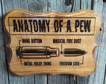 Anatomy of a Pew Sign - Etsy
