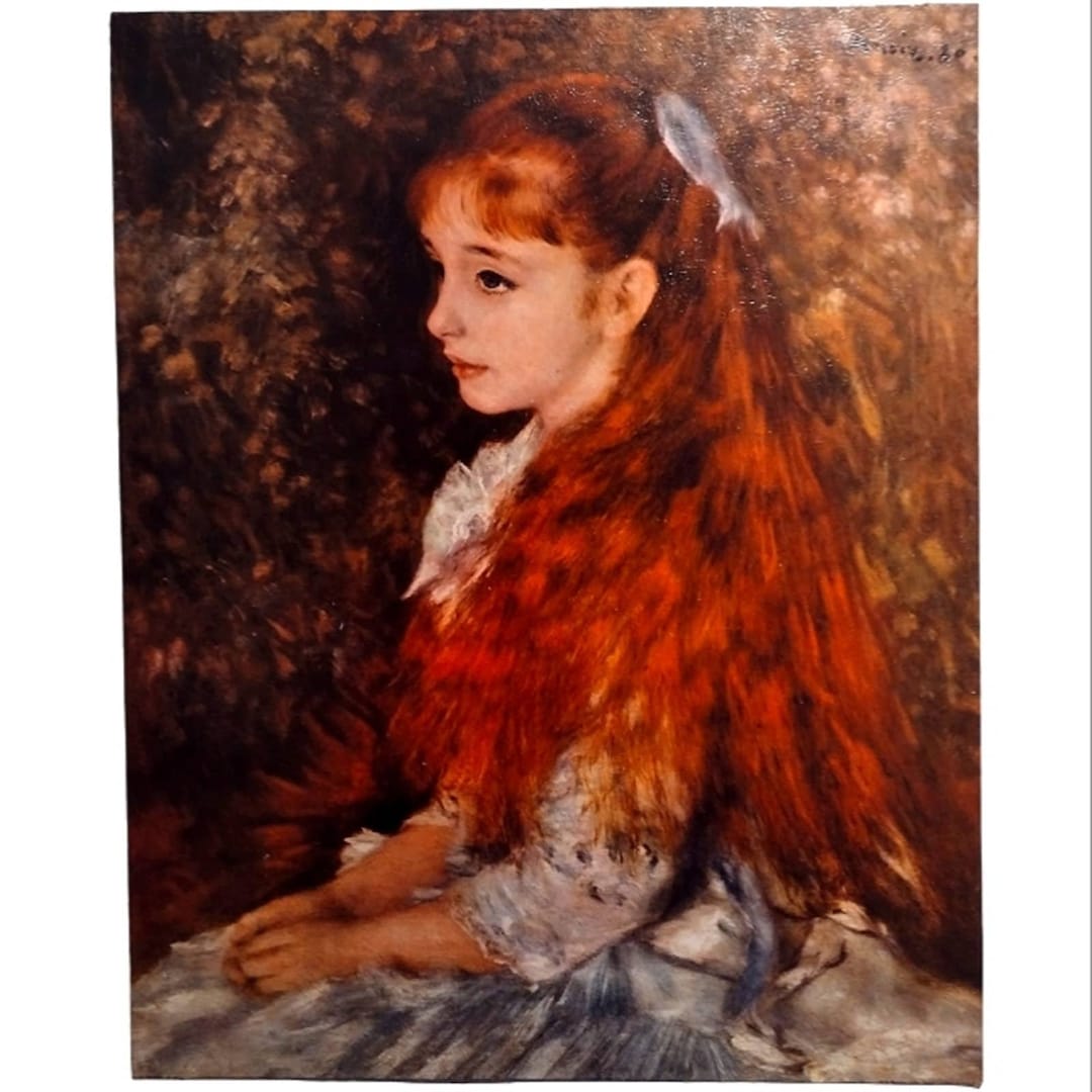 Vintage Pierre Renoir Little Irene Lithograph 16x20 Textured Board ...